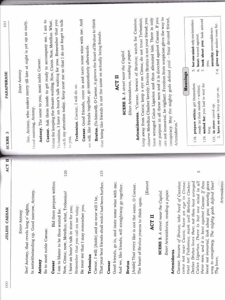 Julius Caesar - Act Ii (Scene 3) - 20250117 - 0001 | PDF