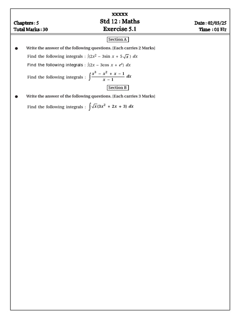 Exercise5.1 - D02 Mar 2025 | PDF