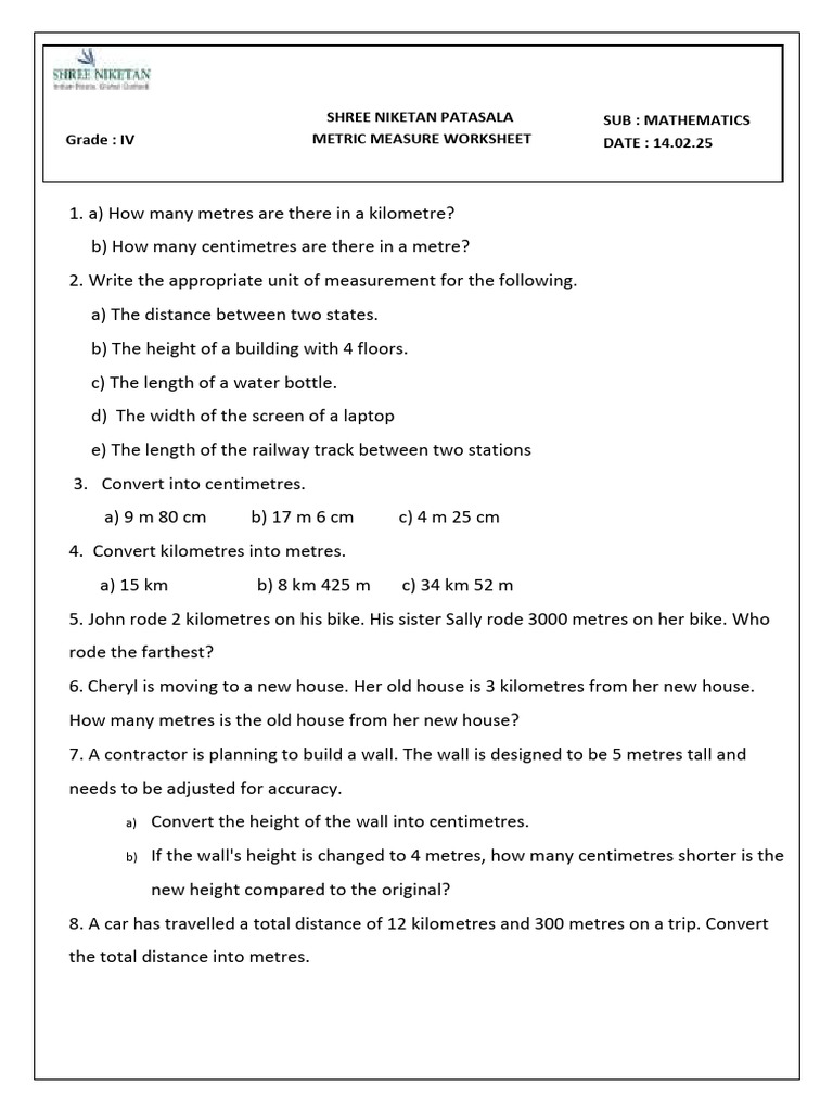 G4 Math MeasurementWS 14 | PDF