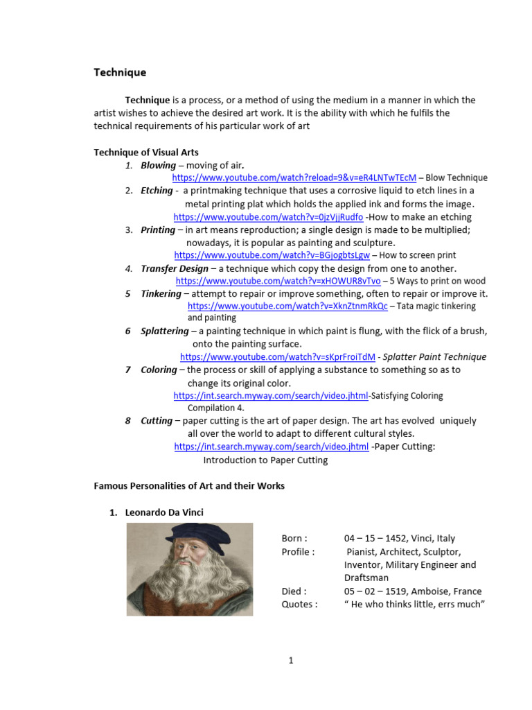 Art Appreciation Lesson 5 B | PDF | Printmaking | Paintings