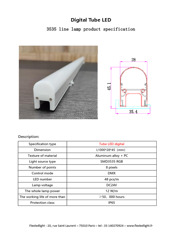 tube led digital | PDF