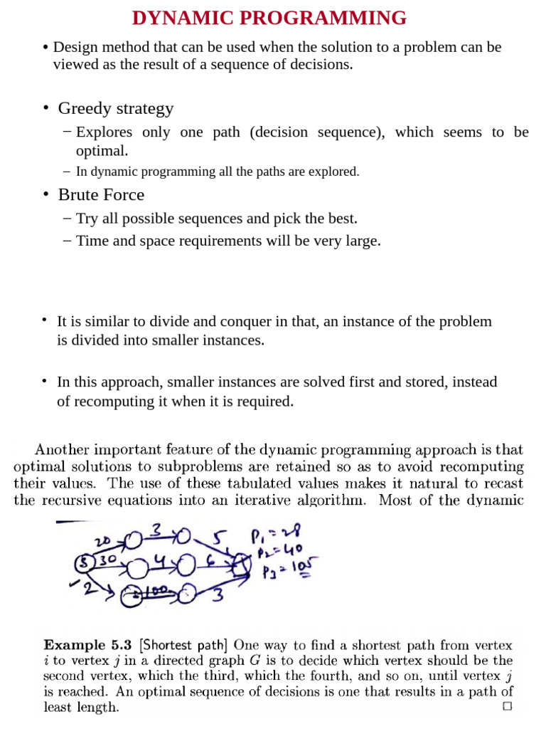 Dynamic Programming and Algorithms Guide | PDF | Code | Mathematical Concepts