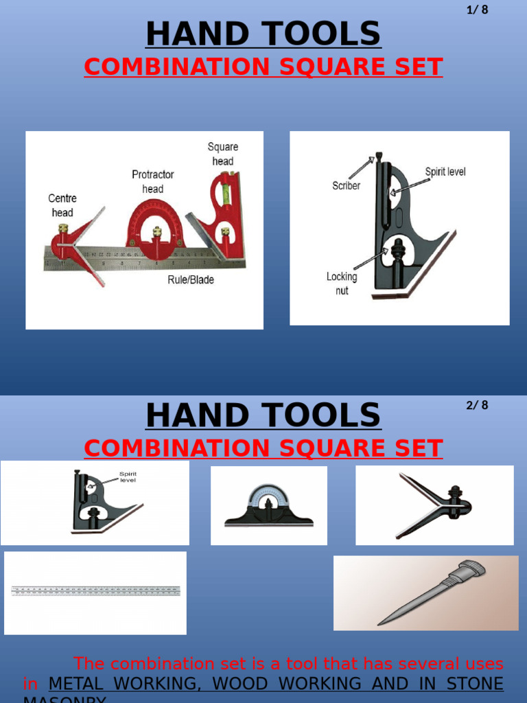 Hand Tool 3.3 Comb Square Set | PDF | Equipment | Tools