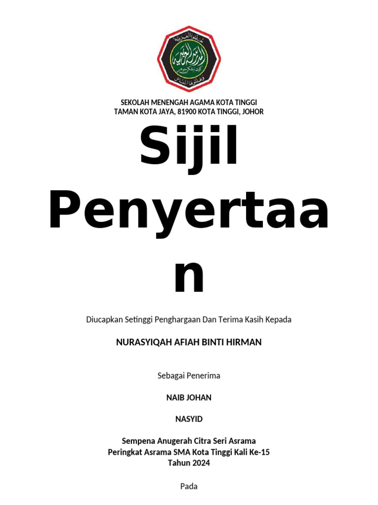 SIJIL | PDF