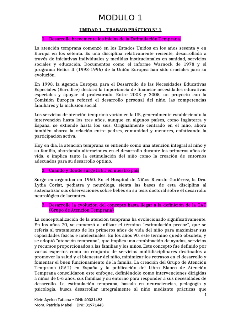 Resolucion Del TP - Modulo 1 | PDF | Sicología | Comportamiento