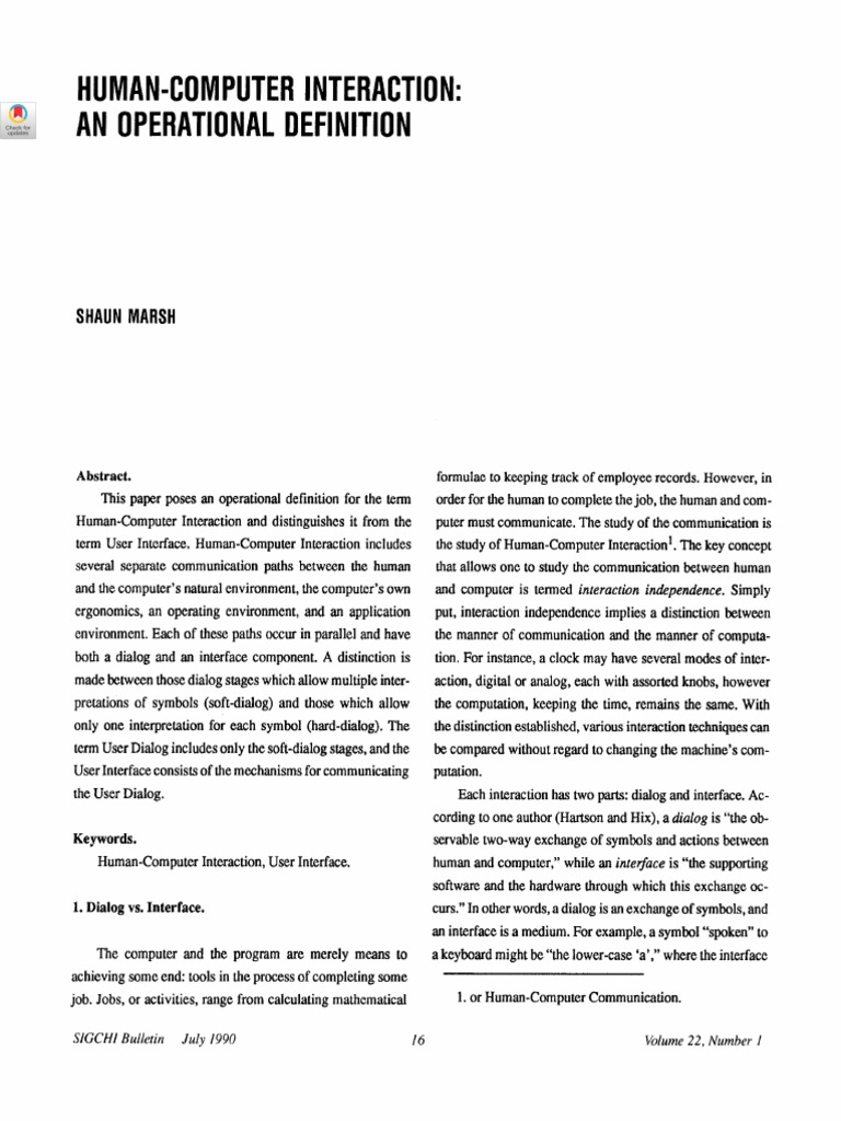 HCI An Operational Definition | PDF | Computer Keyboard | Human–Computer Interaction