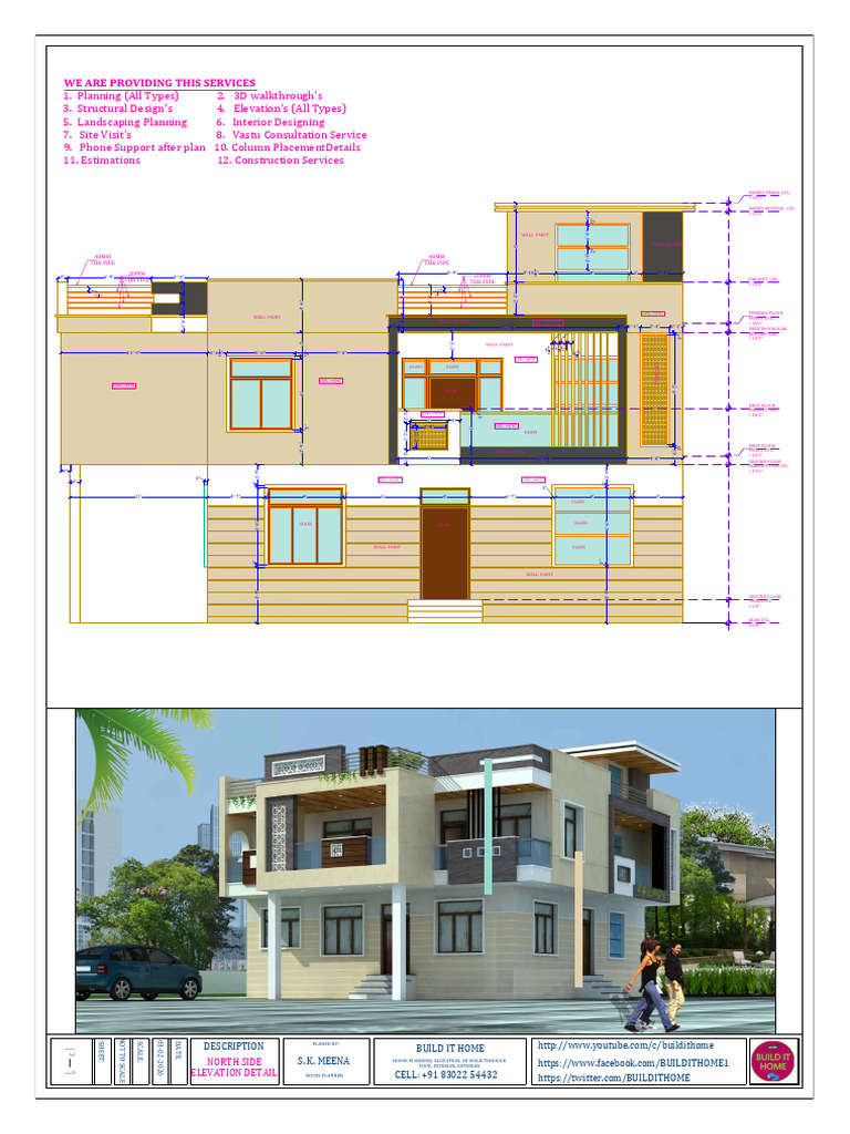 (Project - 184) North Side Elevation Details (1) | PDF | Architectural Design | Architecture
