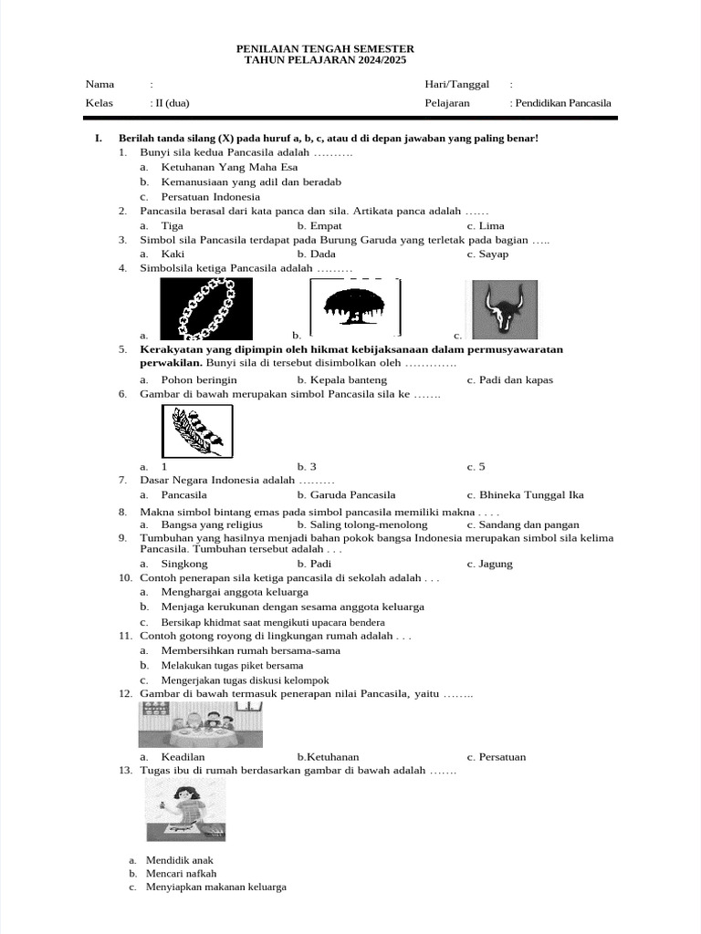 PTS Pend. Pancasila Kelas 2 | PDF