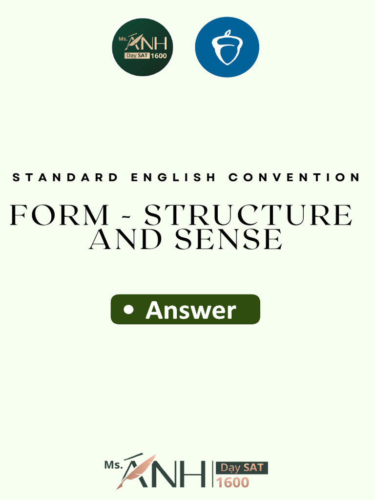 [ANS-104 Questions] Form Structure and Sense | PDF | Grammatical Number ...