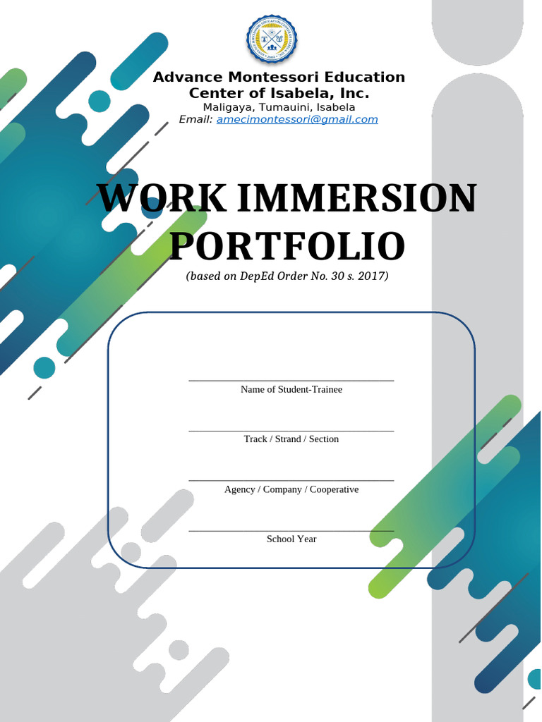 Work Immersion Portfolio | PDF | Job Interview | Curriculum