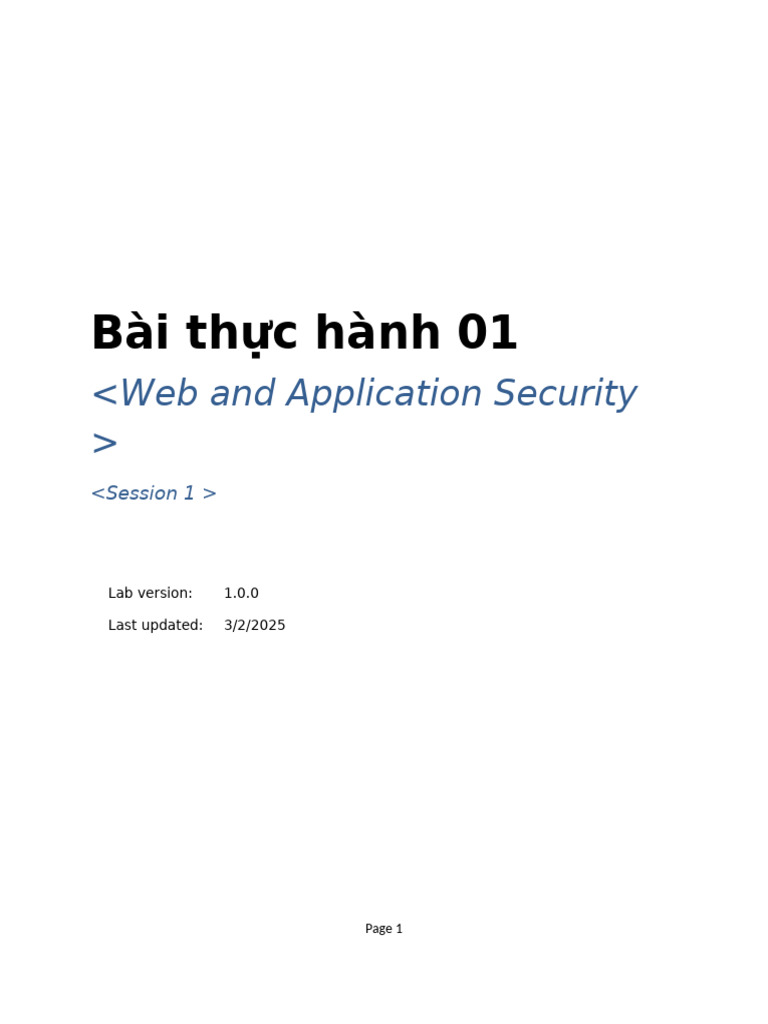 Lab 01 - L H NG Xss Và CSRF | PDF