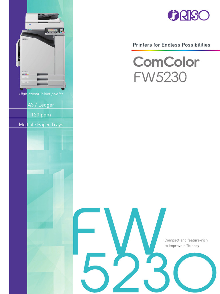 ComColor FW5230: High-Speed Inkjet Printer | PDF | Image Scanner | 64 ...
