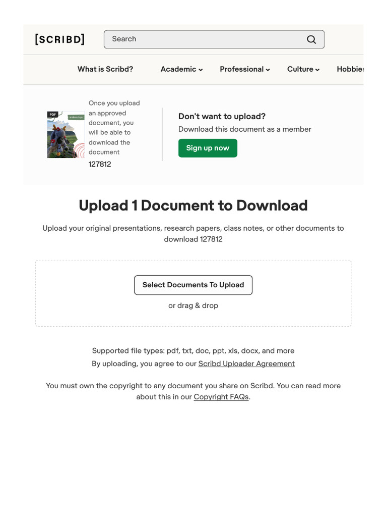Upload A Document - Scribd | PDF | Scribd | Online Services