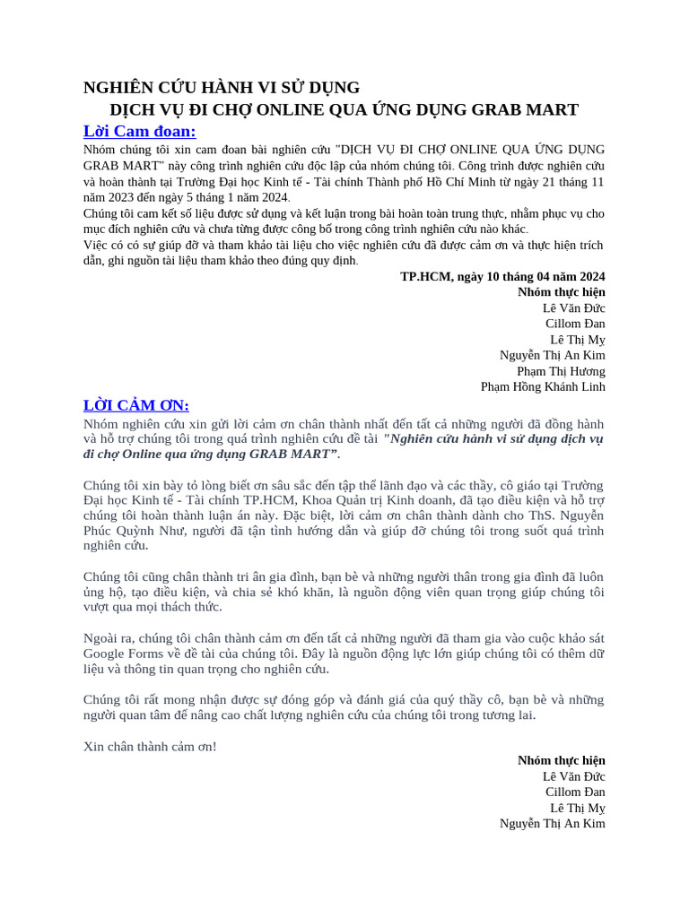 Nghiên C U Hành Vi S D NG | PDF