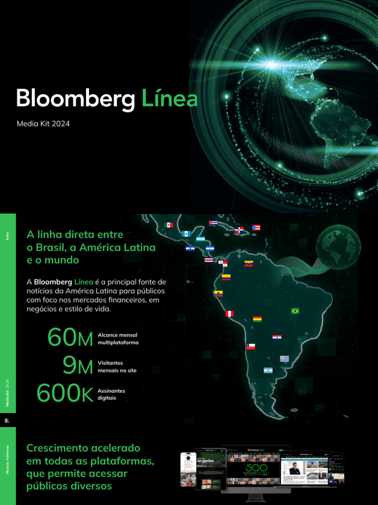 Bloomberg Línea Media Kit 2024 (PT) | PDF | Brasil | Publicidade