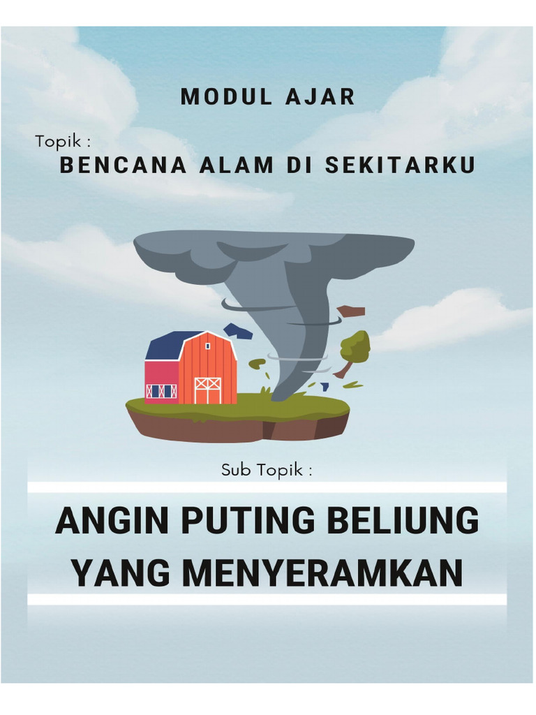 Modul Ajar - Angin Puting Beliung Yang Menyeramkan (Saradan) | PDF