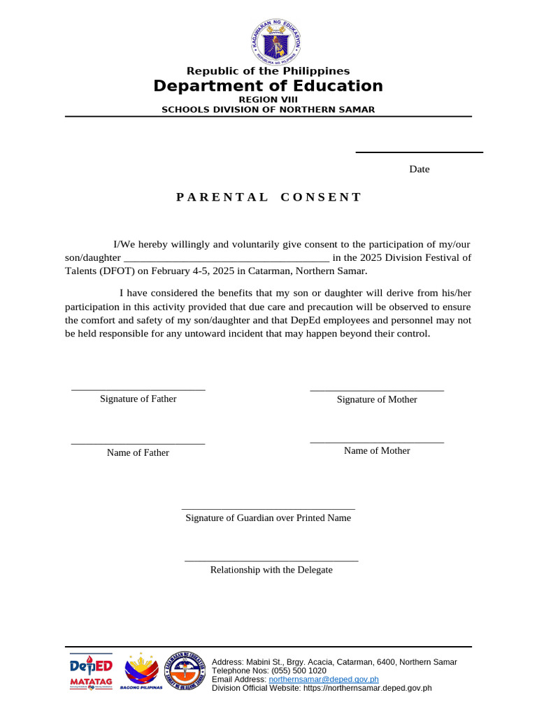 Parent's Consent Form | PDF