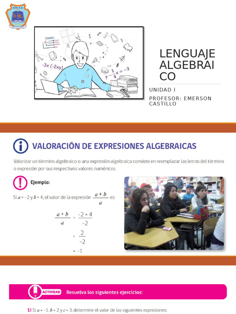 LENGUAJE ALGEBRAICO | PDF