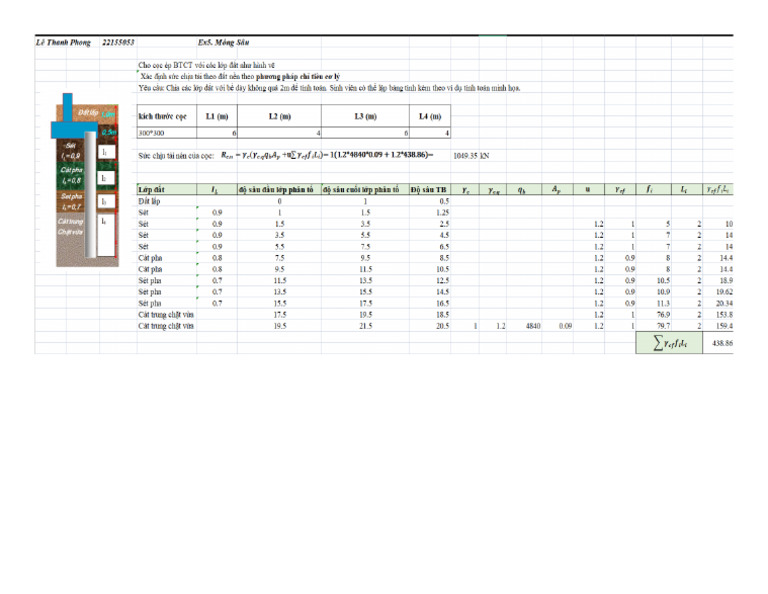 Ex5. Móng cọc | PDF