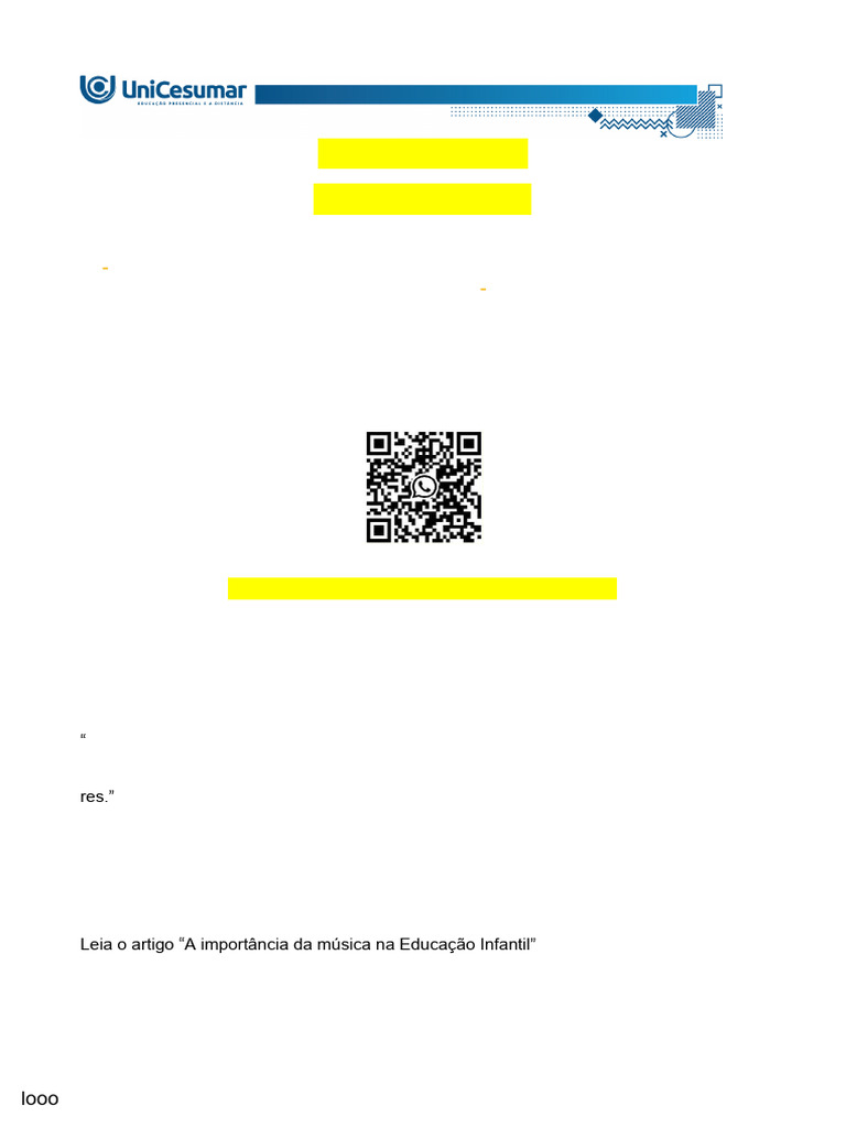 Atividade 1 - Ped - Metodologia Do Ensino Da Arte e Da Música - 51 - 2025-Stamped | PDF | Pré ...