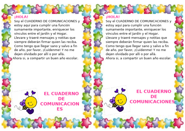 Cuaderno de Comunicaciones Escolar | PDF