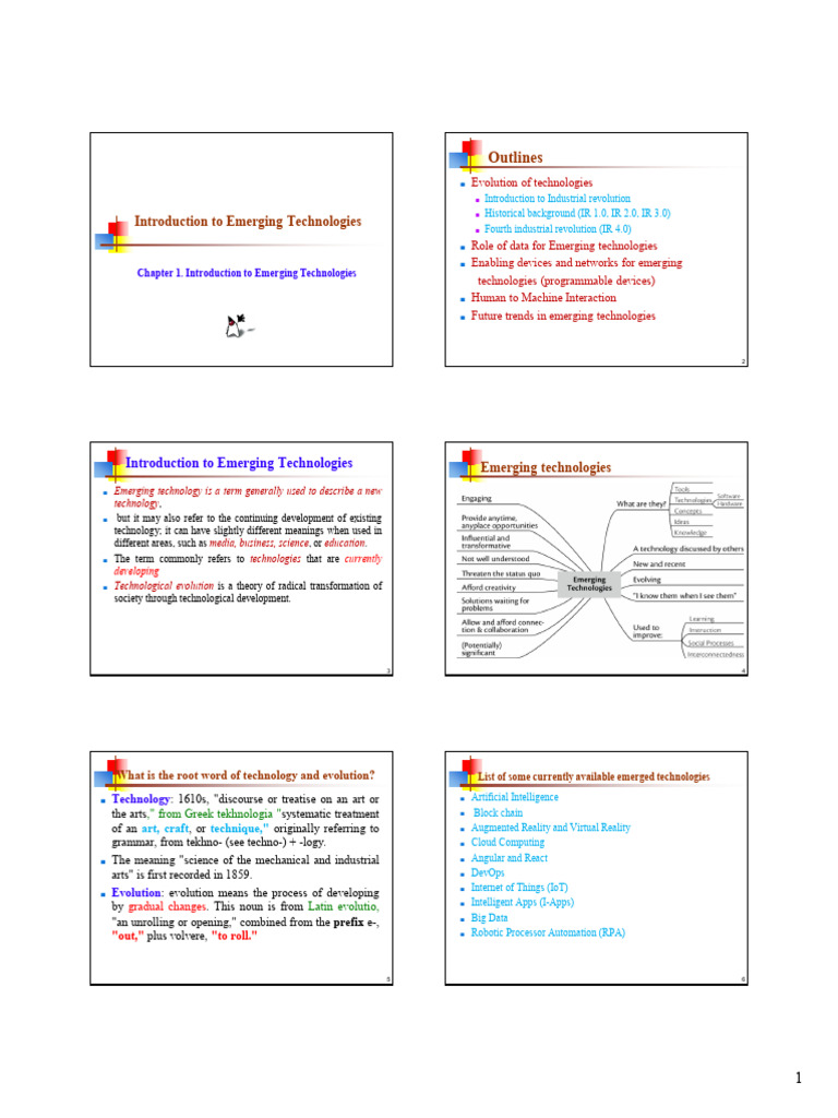 Overview of Emerging Technologies | PDF | Human–Computer Interaction | Industrial Revolution