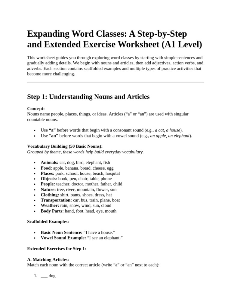 Action Verbs and Sentence Building for Kids | PDF | Adverb | Part Of Speech