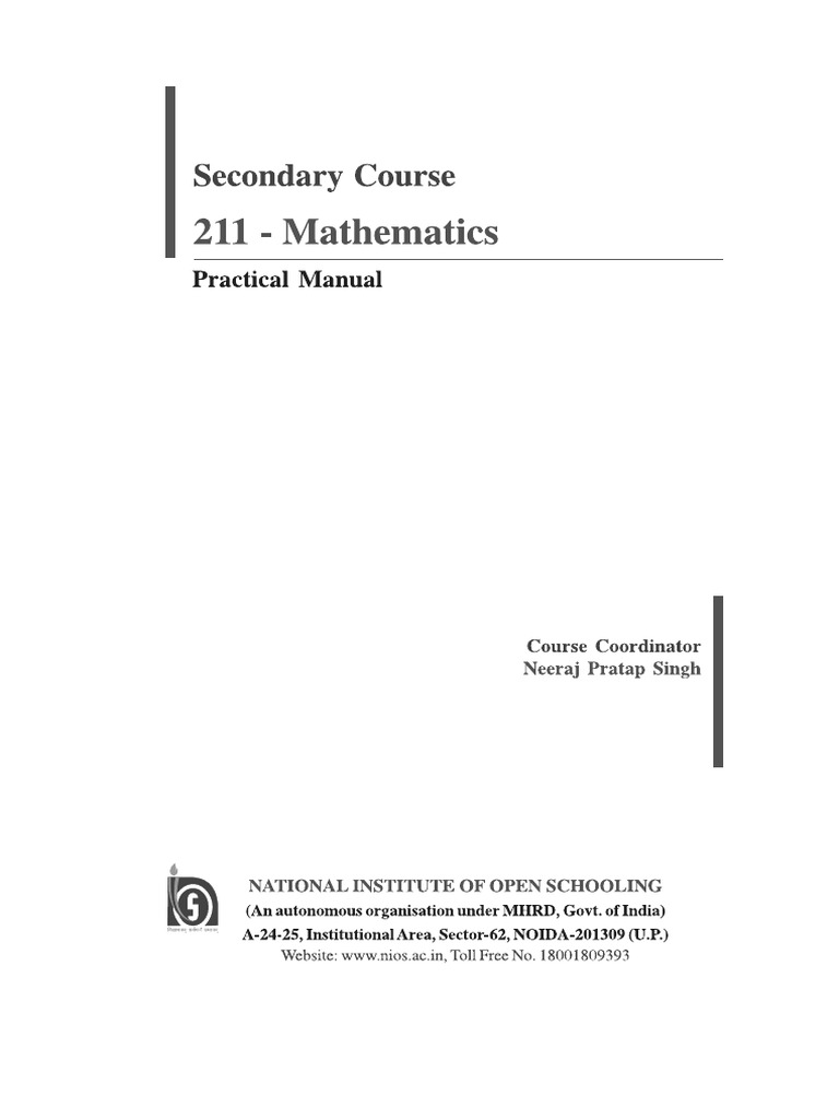 Maths Lab Manual 10 Nios | PDF