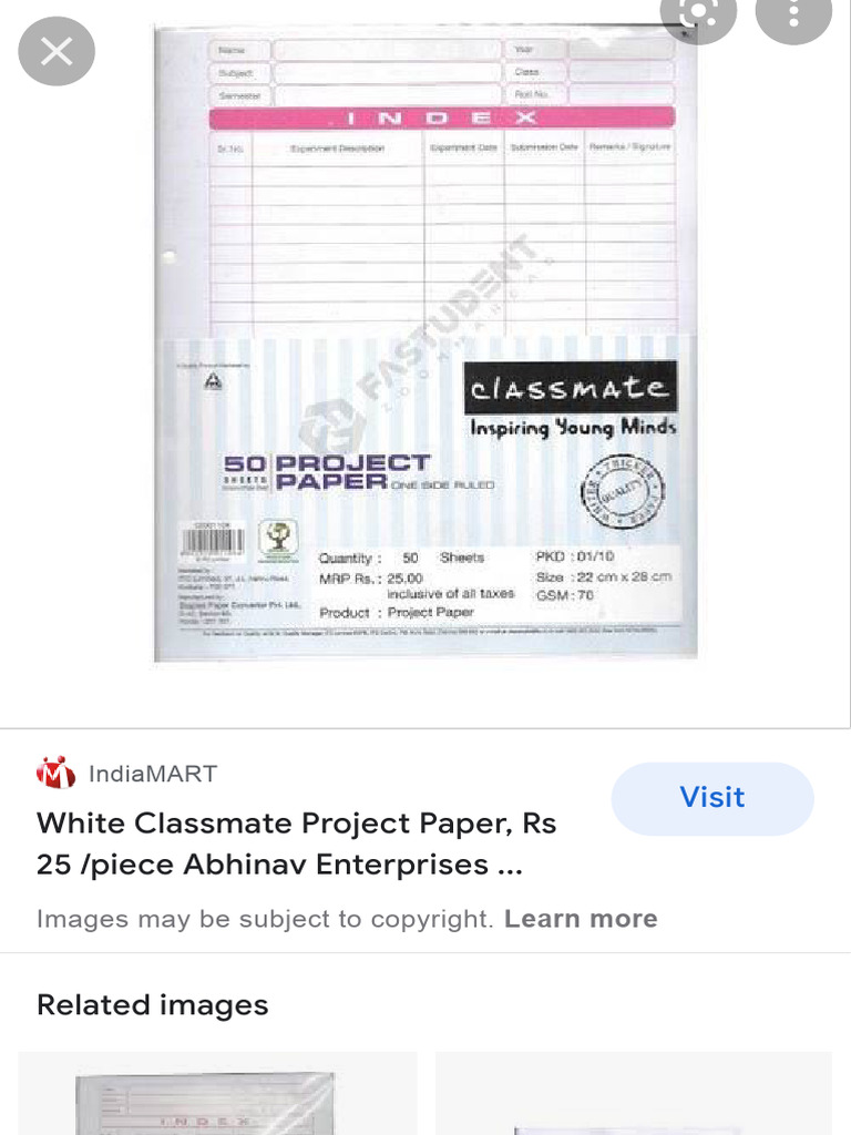 Classmate A4 Size Ruled Paper - Google Search | PDF