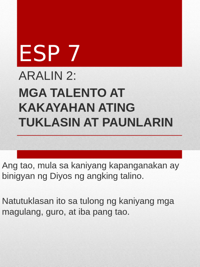 ESP-7-ARALIN-2-1 | PDF