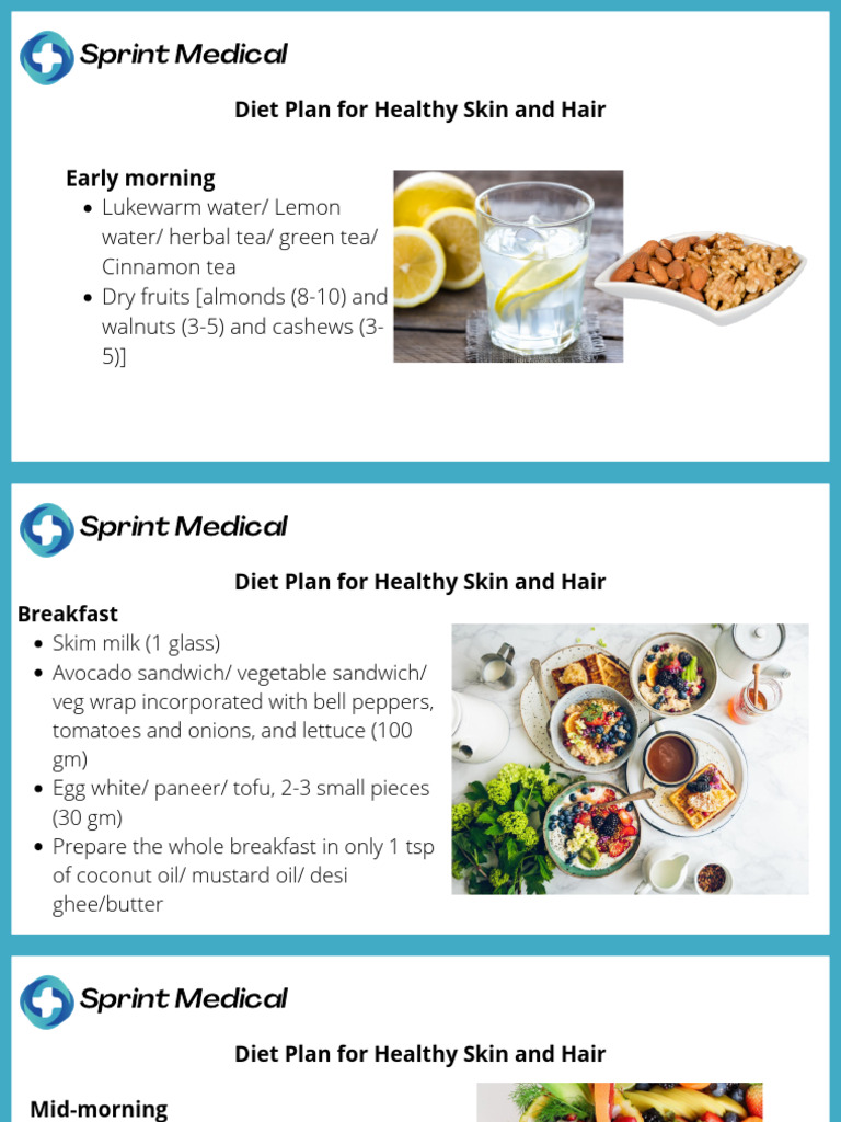 Diet Plan for Radiant Skin and Hair | PDF | Chutney | Vegetables