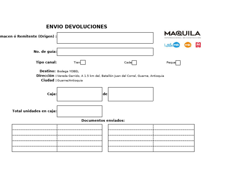 Formato Devolucion 2 | PDF