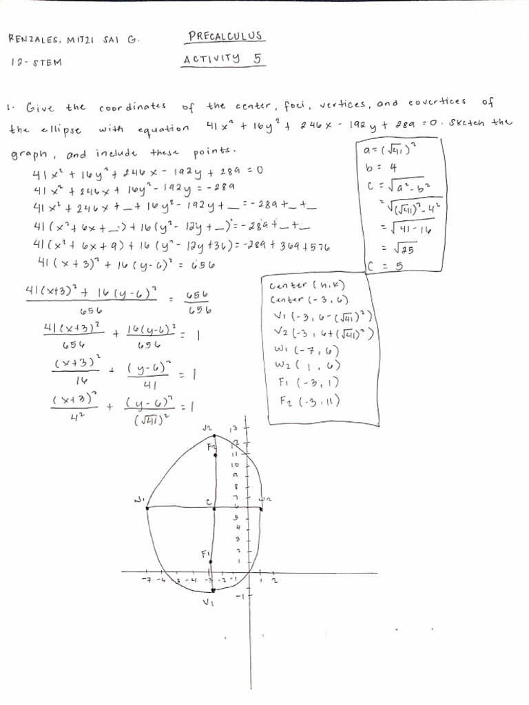 Precalculus Activity 5 | PDF