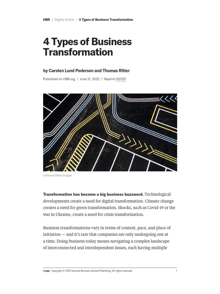 Session 5b - Four Types of Business Transformation ( | PDF | European ...