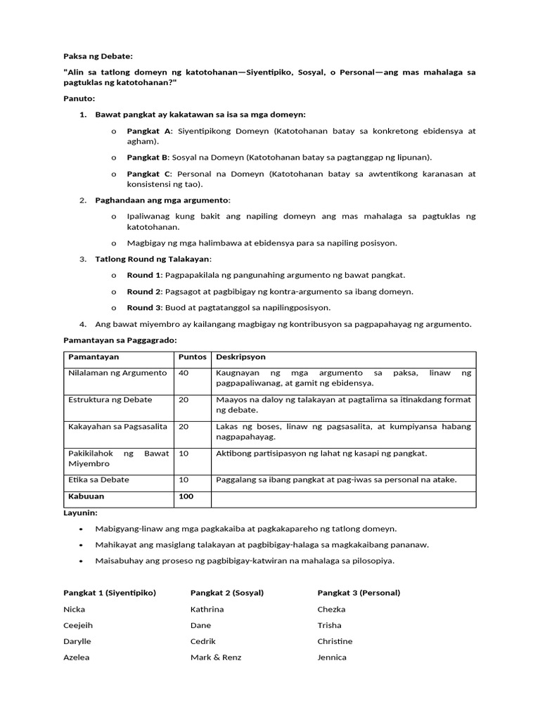 PT - Pilosopiya | PDF