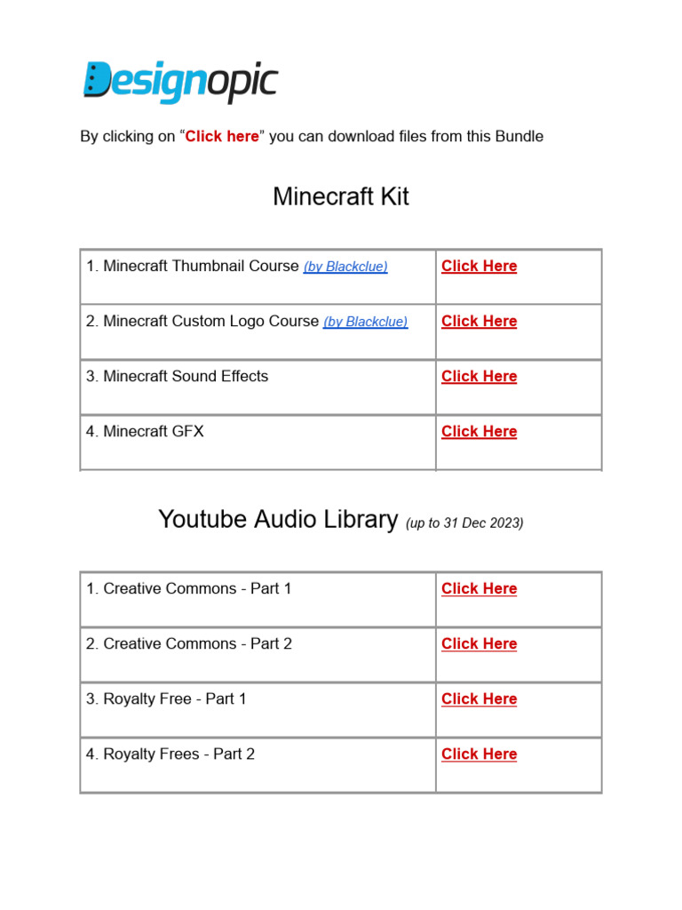 Minecraft Thumbnail Mastery Program | PDF