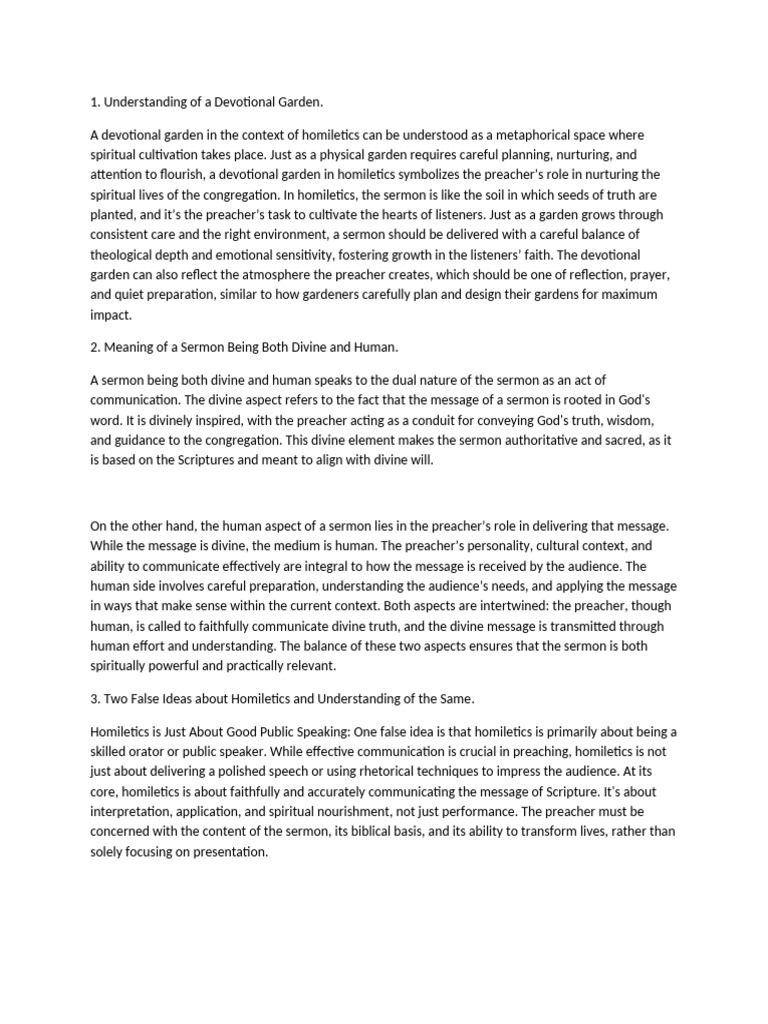 1. homiletics asn | PDF | Sermon | Homiletics