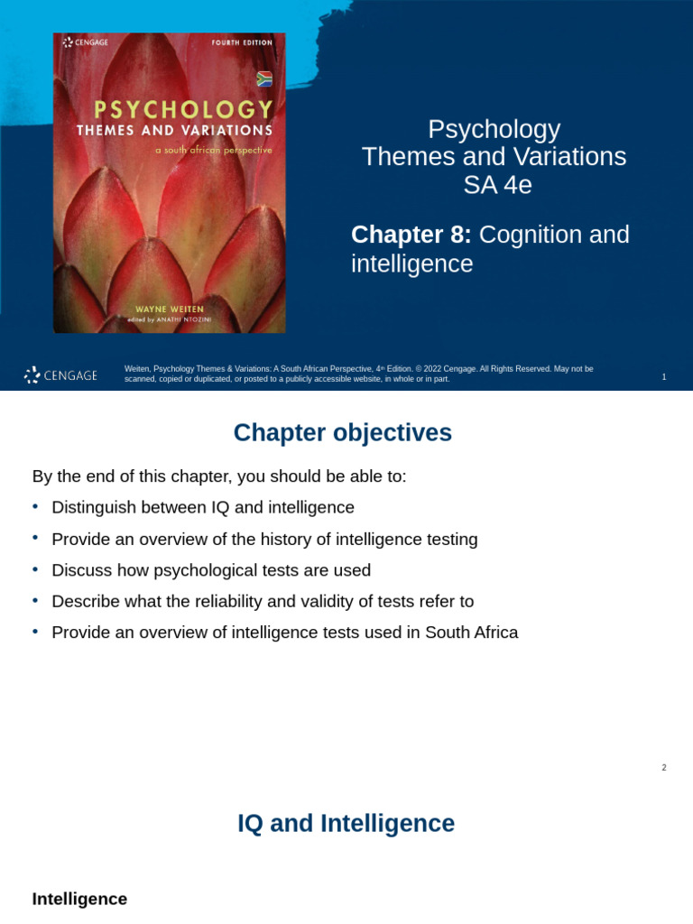 Psychology SA - 4e - Ch08 - PowerPoint | PDF | Intelligence Quotient | Wechsler Adult ...