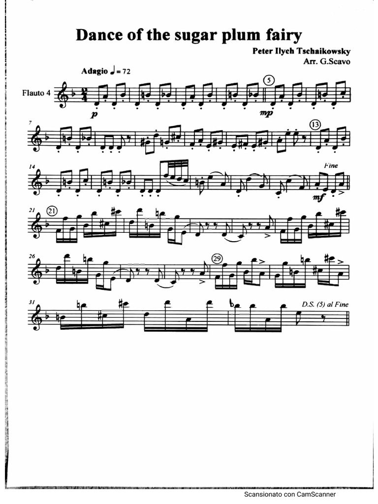 Flute 4 - Dance of The Sugar Plum Fairy | PDF