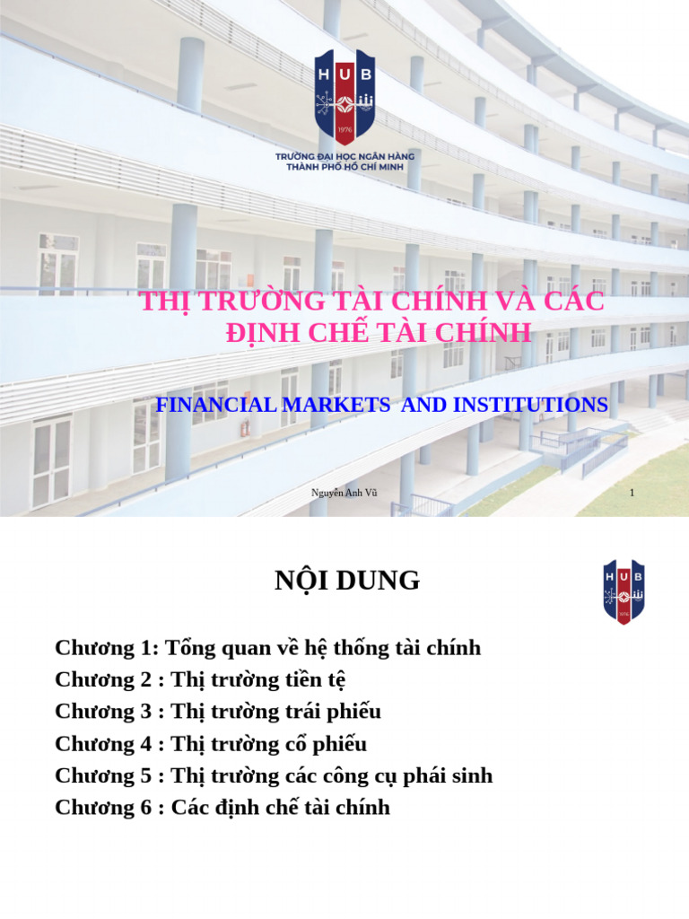 434.FIN302.TTTC&DCTC. Slide 6-2023-Chuong 1-He Thong Tai Chinh | PDF