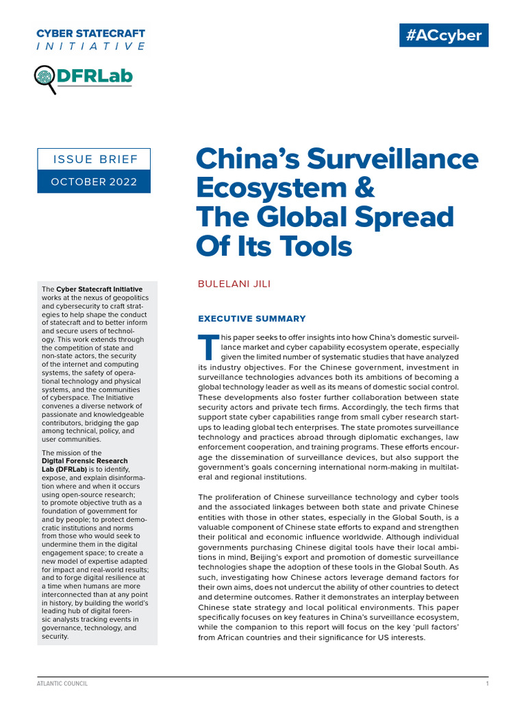 Chinas Surveillance Ecosystem The Global Spread of Its Tools | PDF ...