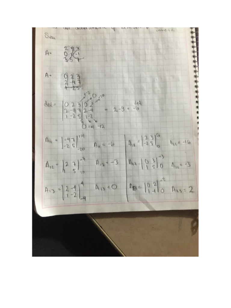 Ejercicio Inversa Adj | PDF