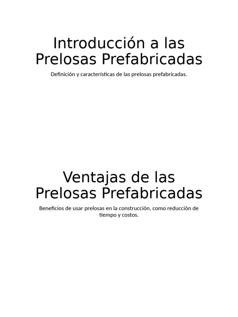 Guía sobre Prelosas Prefabricadas | PDF