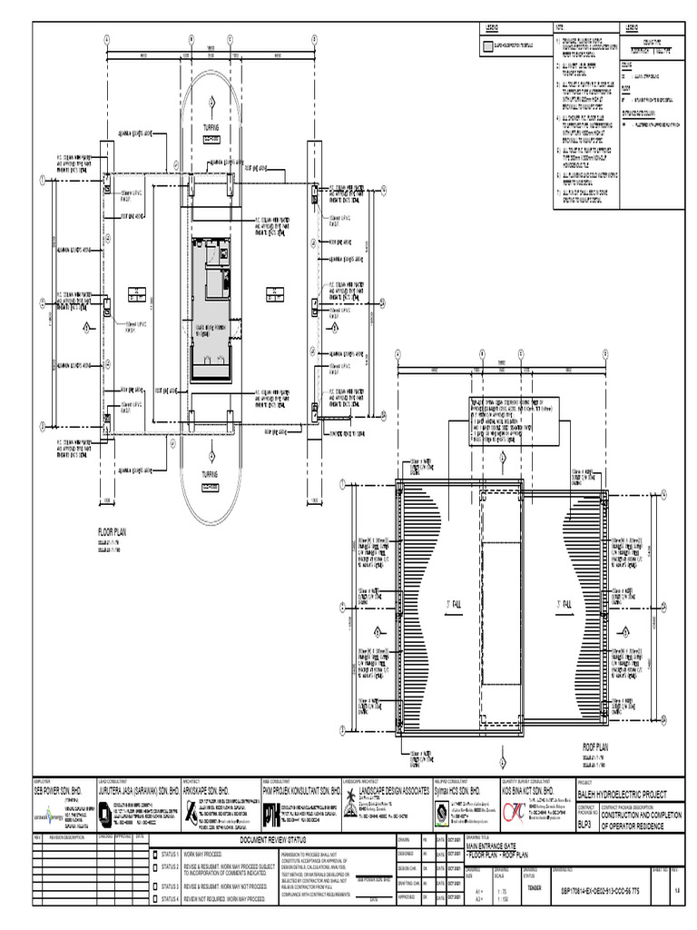 SBP170814-EX-OE02-913-CCC-56 775-MAIN ENTRANCE GATE - FLOOR PLAN & ROOF ...