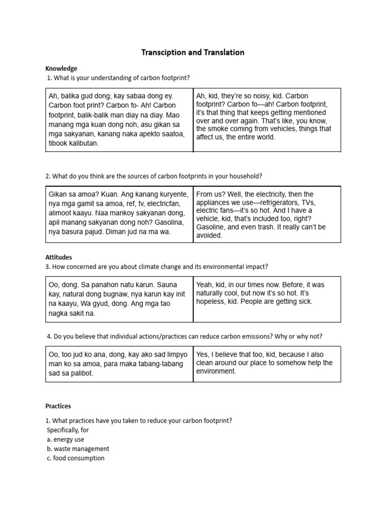 Transciption and Translation 6 | PDF | Economy And The Environment ...