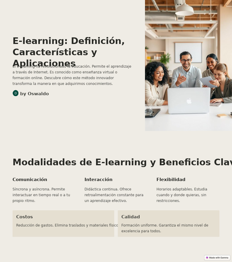E Learning Definicion Caracteristicas y Aplicaciones 2 | PDF