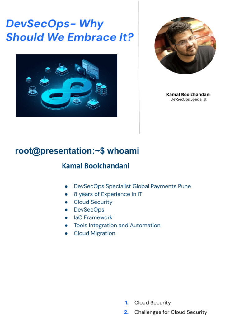 OWASP Meetup Pune 20 Jan 24 - DevSecOps and Why Should We Embrace it | PDF | Cloud Computing ...