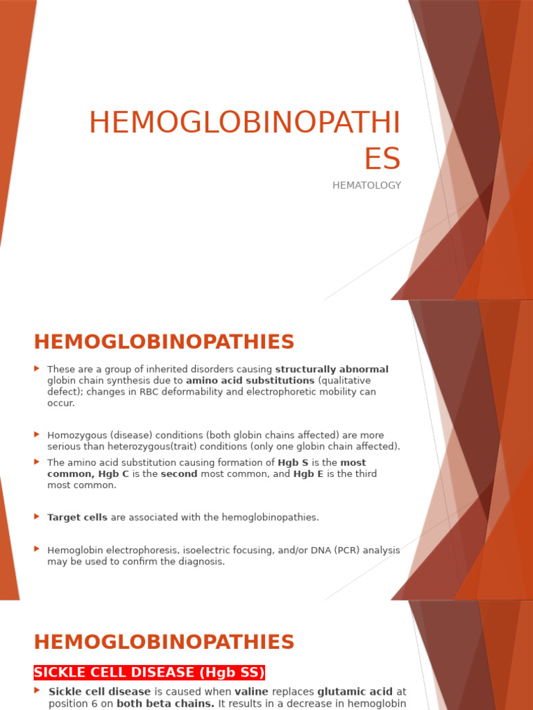 Hemoglobinopathies | PDF | Hematology | Diseases And Disorders