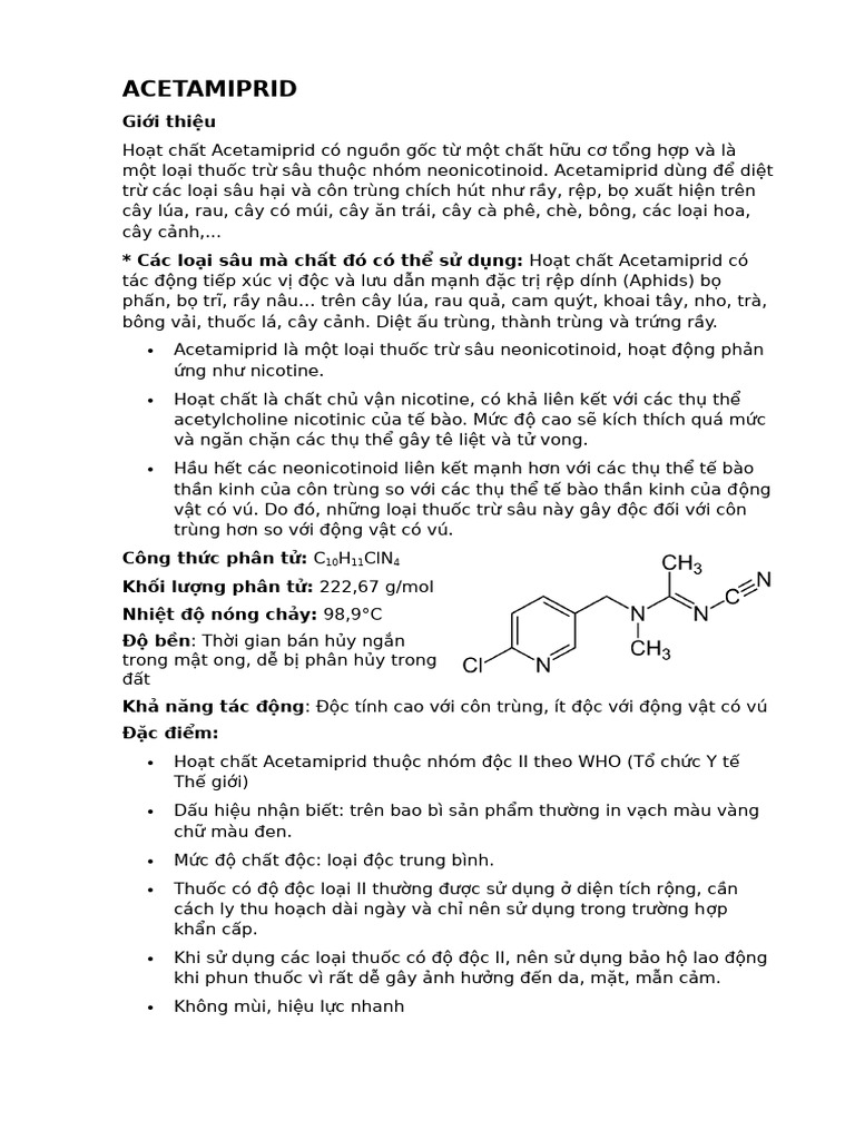 Acetamiprid | PDF