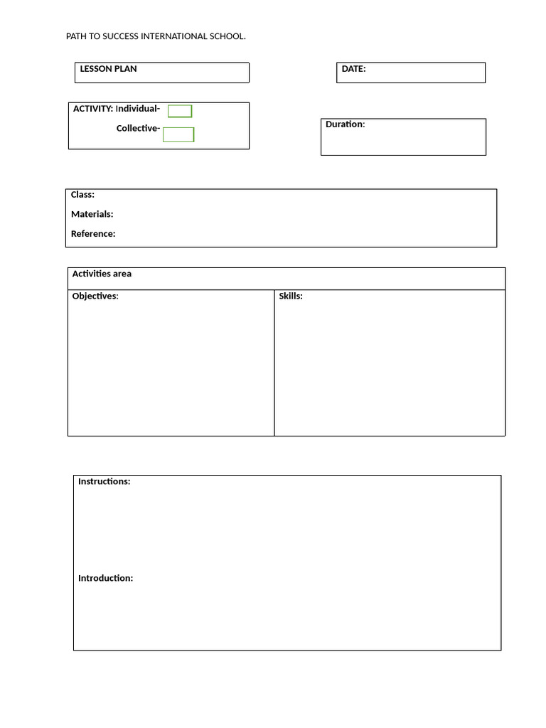 Lesson Plan | PDF